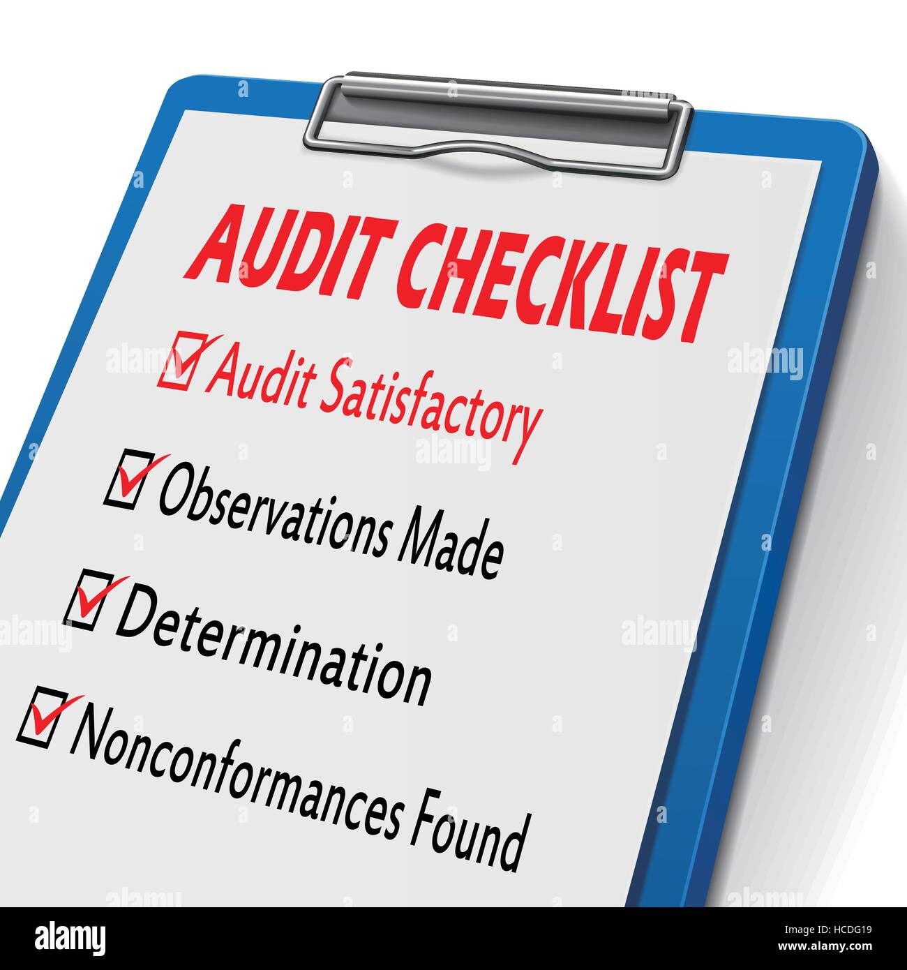 audit checklist clipboard with check boxes marked for related concepts ...