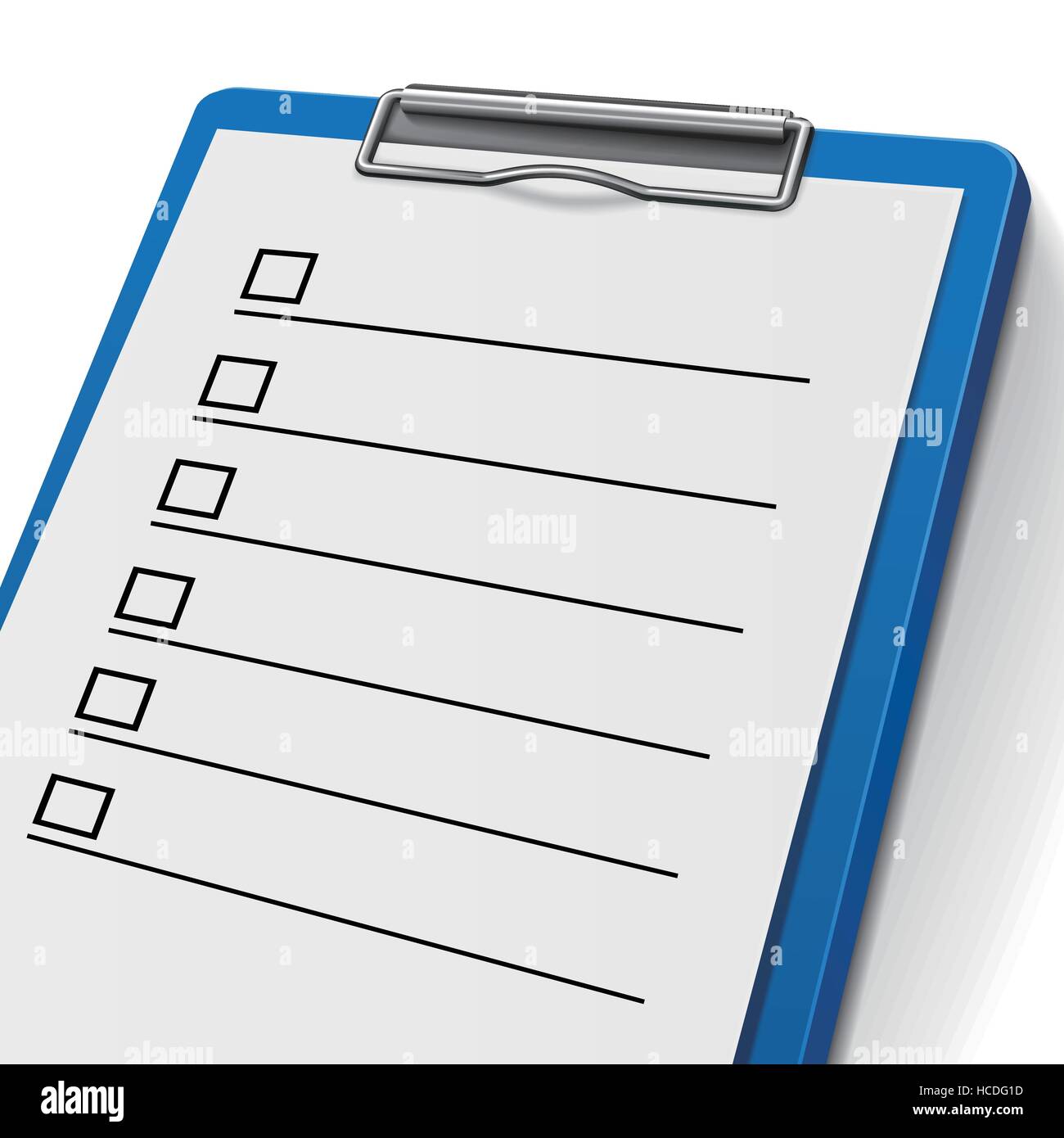 blank checklist clipboard with check boxes on it Stock Vector Image ...