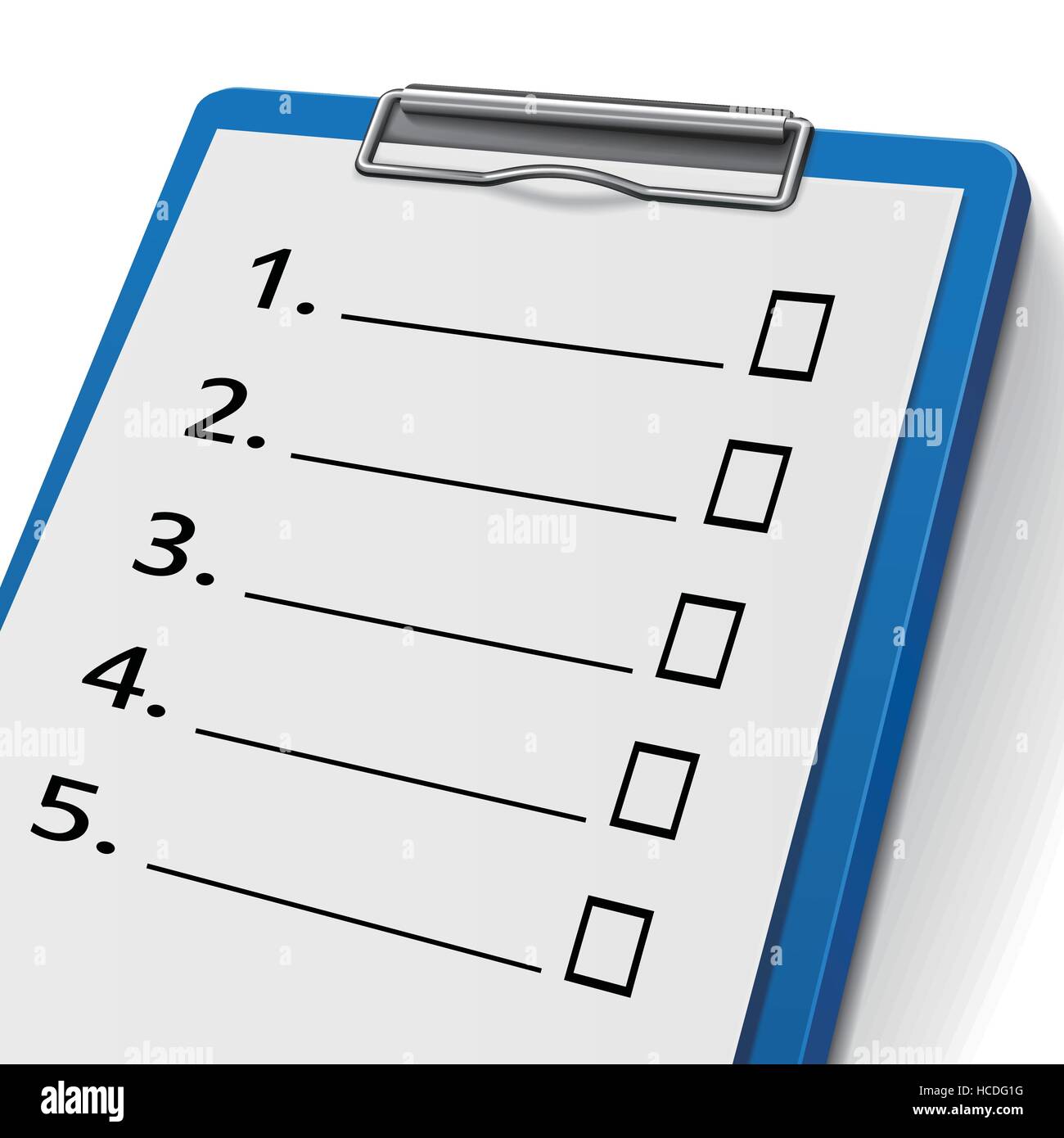 Blank checklist Stock Vector Images - Alamy