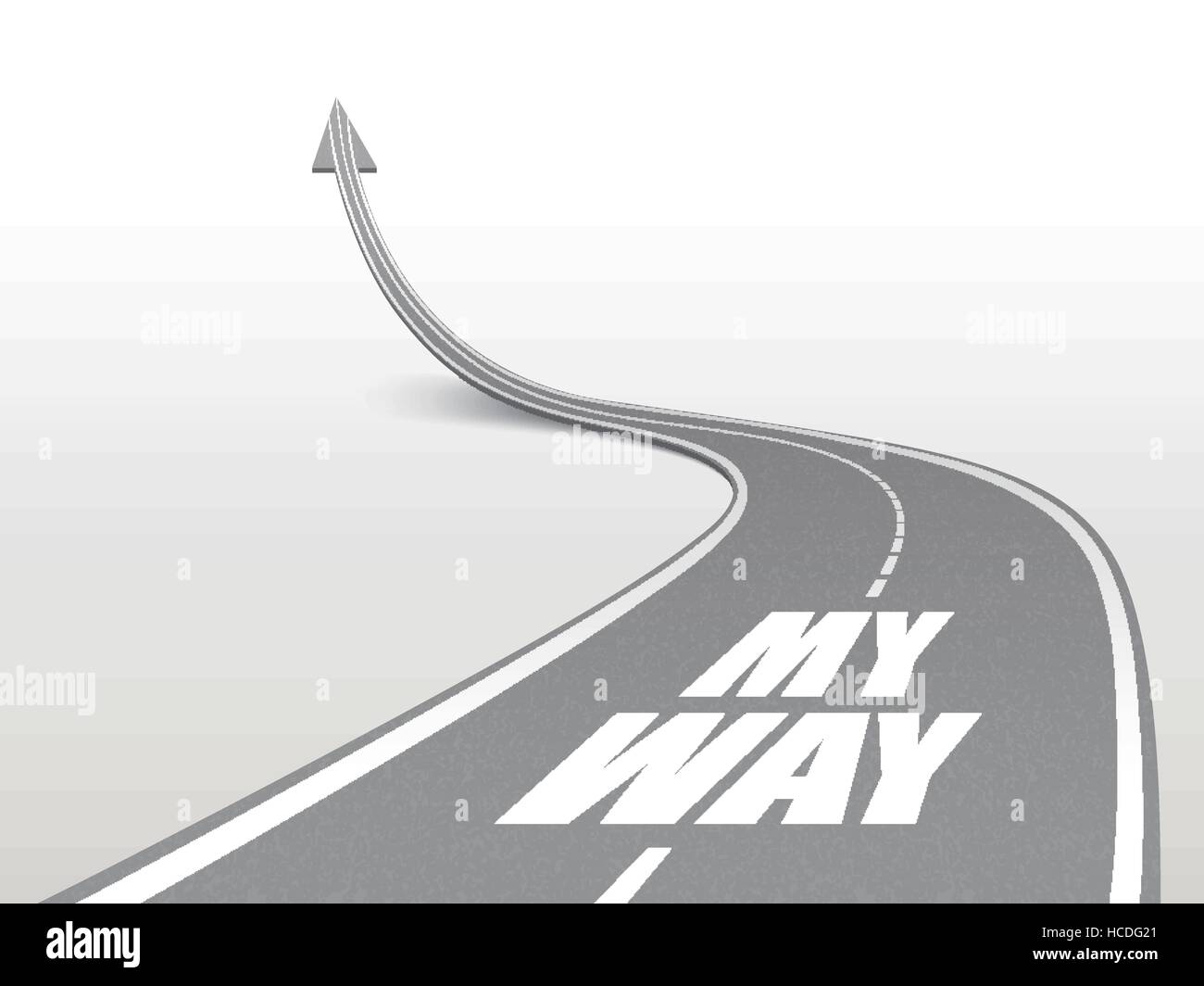 my way words on highway road going up as an arrow Stock Vector Image ...