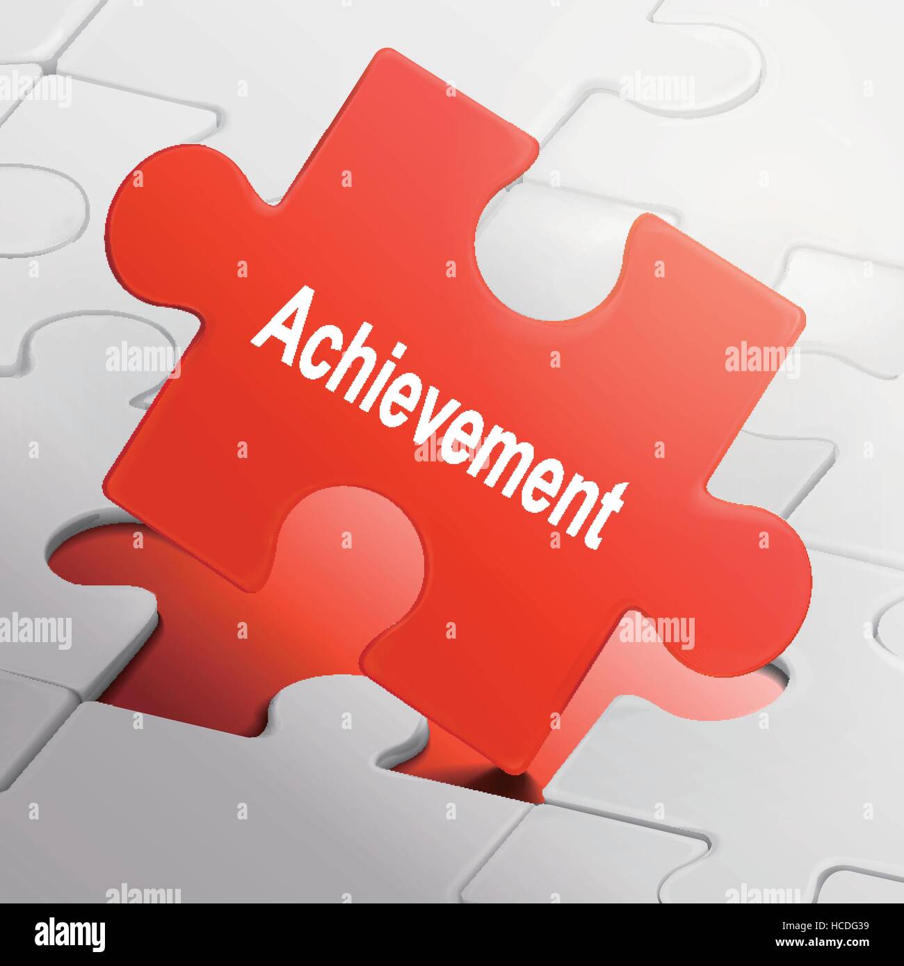 achievement word on red puzzle pieces background Stock Vector Image ...