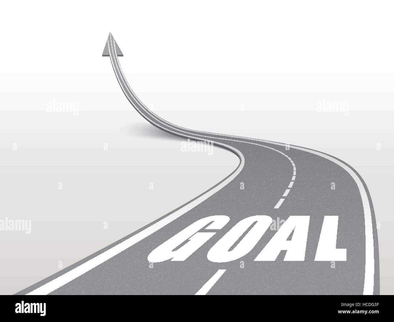 goal word on highway road going up as an arrow Stock Vector Image & Art ...