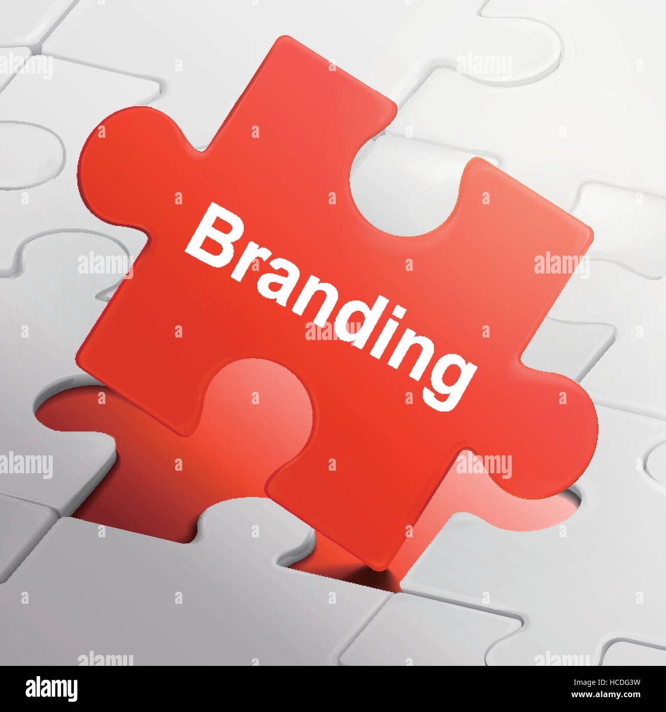branding word on red puzzle pieces background Stock Vector Image & Art ...