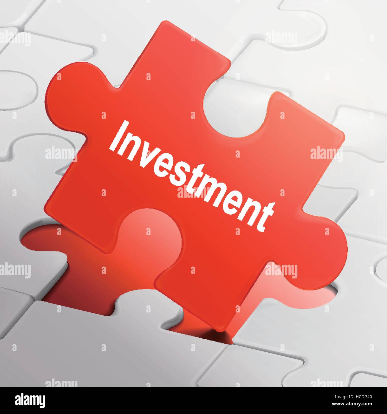 investment word on red puzzle pieces background Stock Vector Image ...