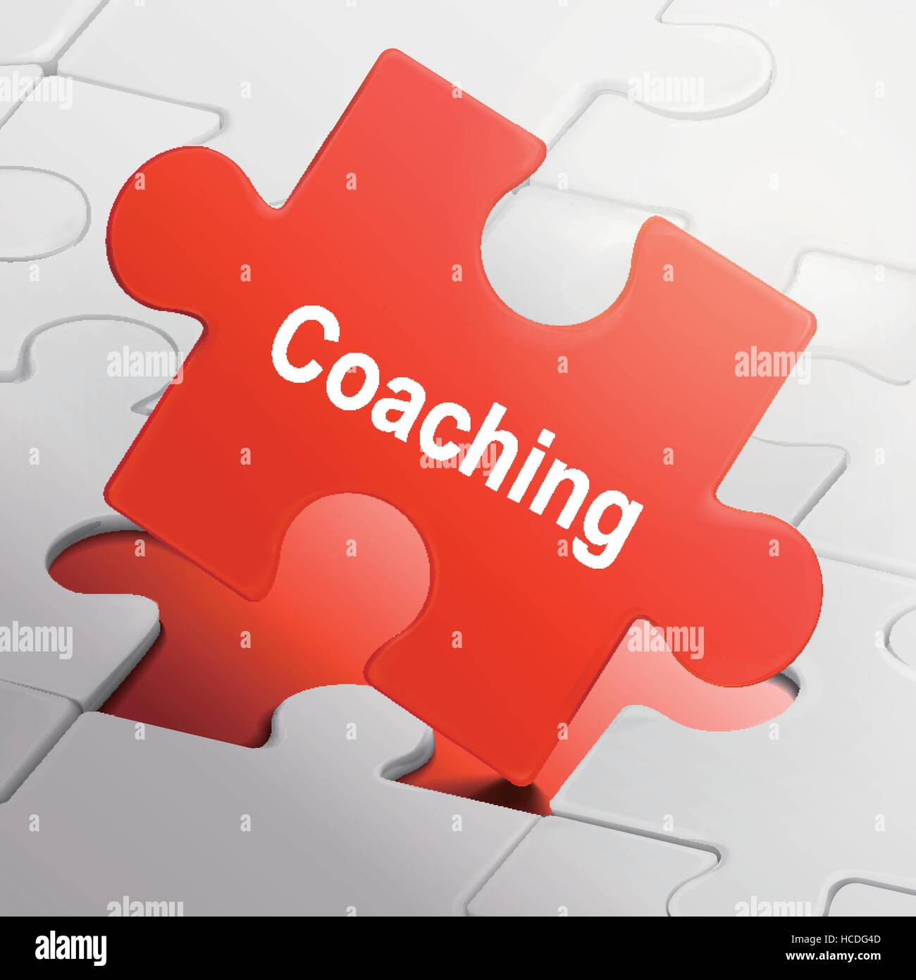 coaching word on red puzzle pieces background Stock Vector Image & Art ...
