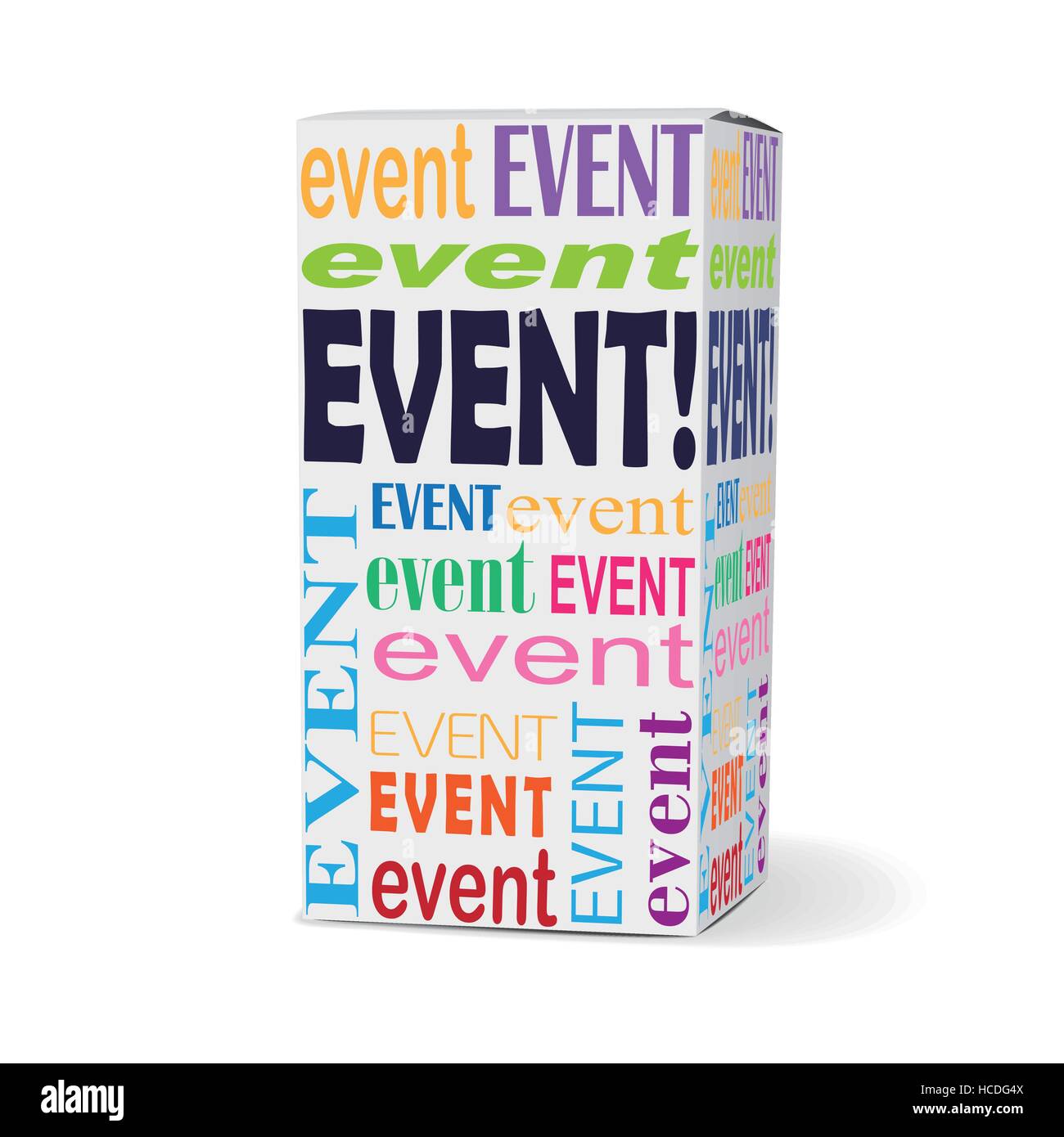 event word on product box with related phrases Stock Vector Image & Art ...