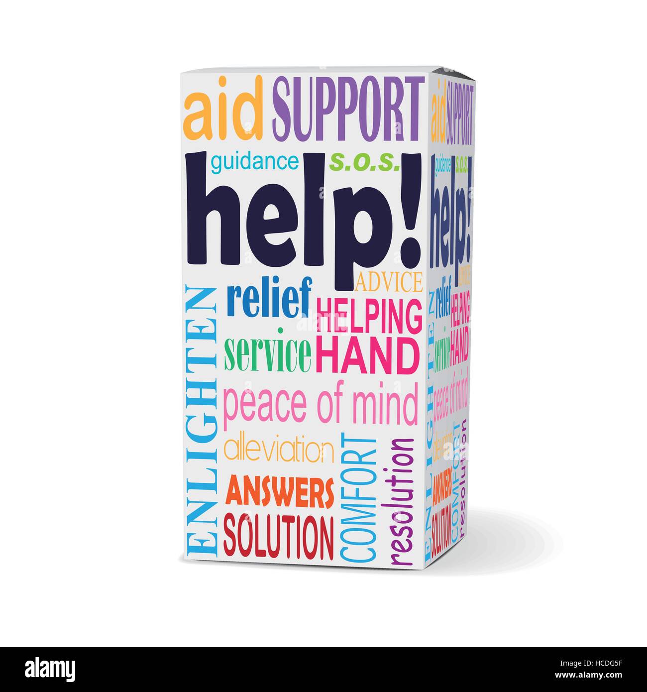help word on product box with related phrases Stock Vector Image & Art ...