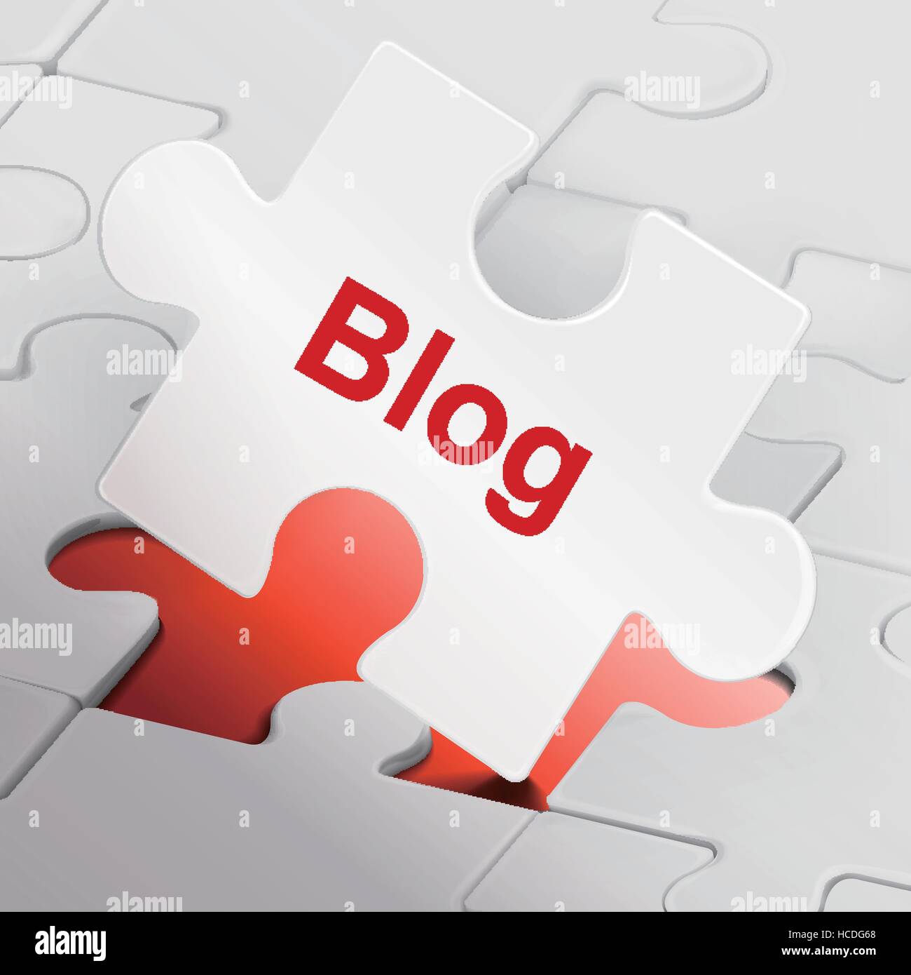 blog word on white puzzle pieces background Stock Vector Image & Art ...