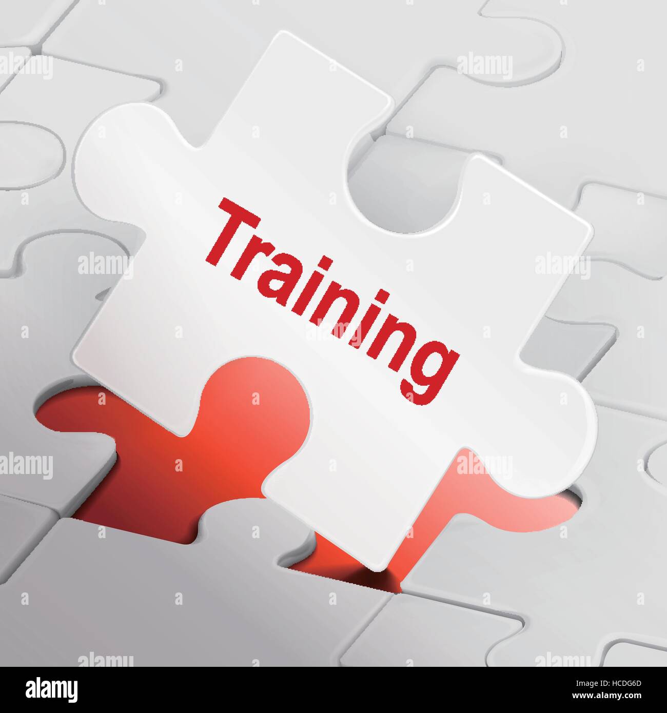 training word on white puzzle pieces background Stock Vector Image ...