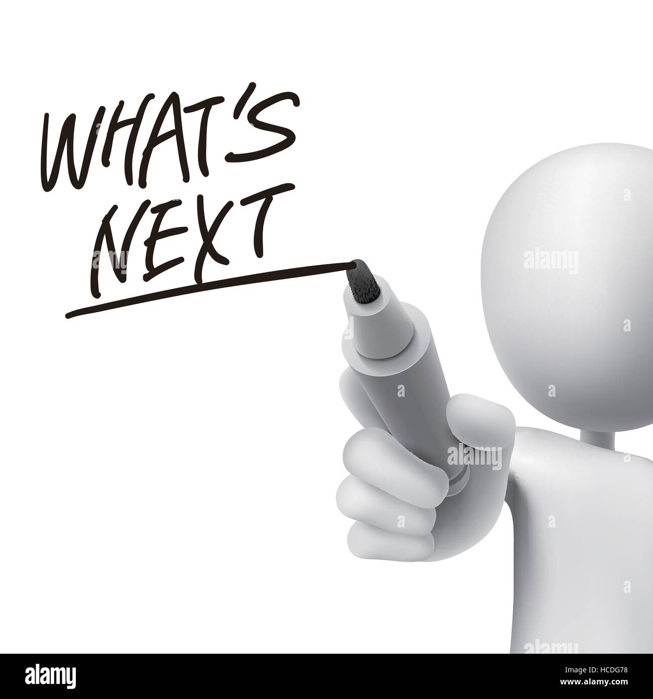 3d man question mark over hi-res stock photography and images - Alamy