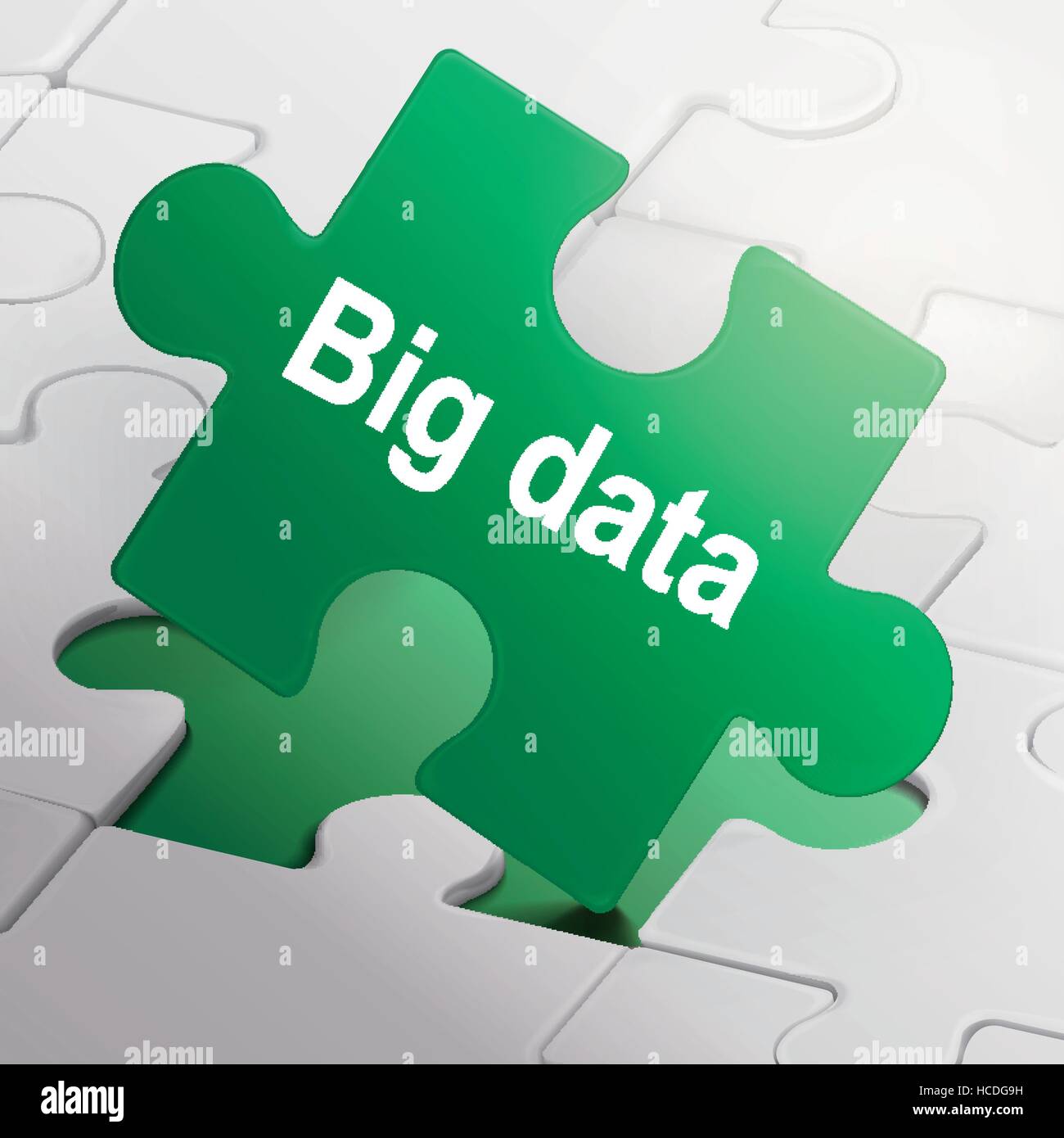 big data on green puzzle pieces background Stock Vector Image & Art - Alamy