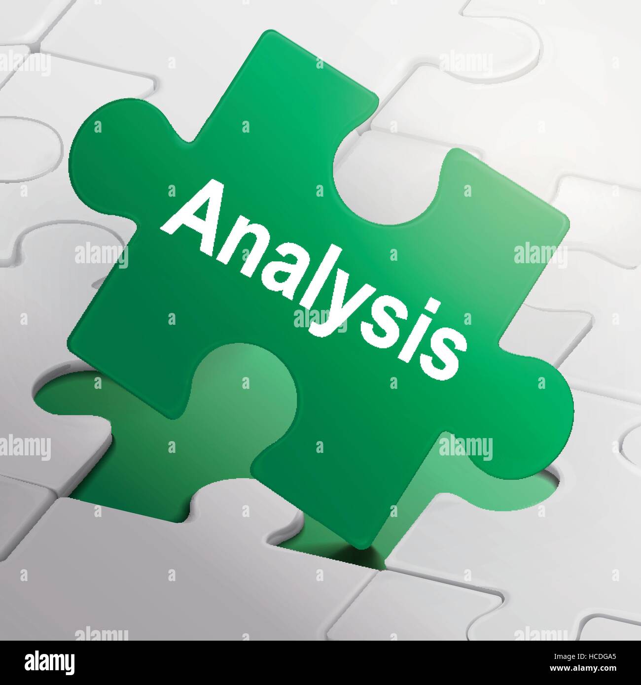 analysis word on green puzzle pieces background Stock Vector Image ...