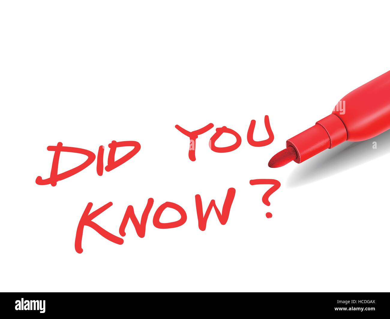 the words did you know with a red marker over white Stock Vector Image ...