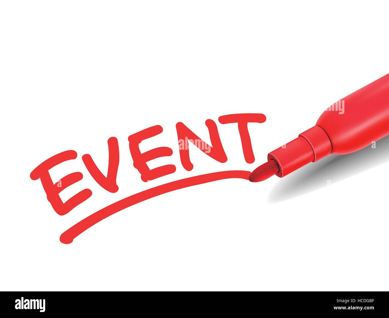 the word event with a red marker over white Stock Vector Image & Art ...