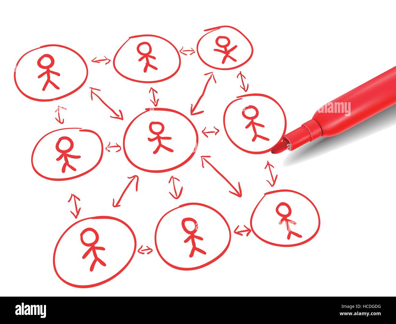 Social network diagram Stock Vector Images - Alamy