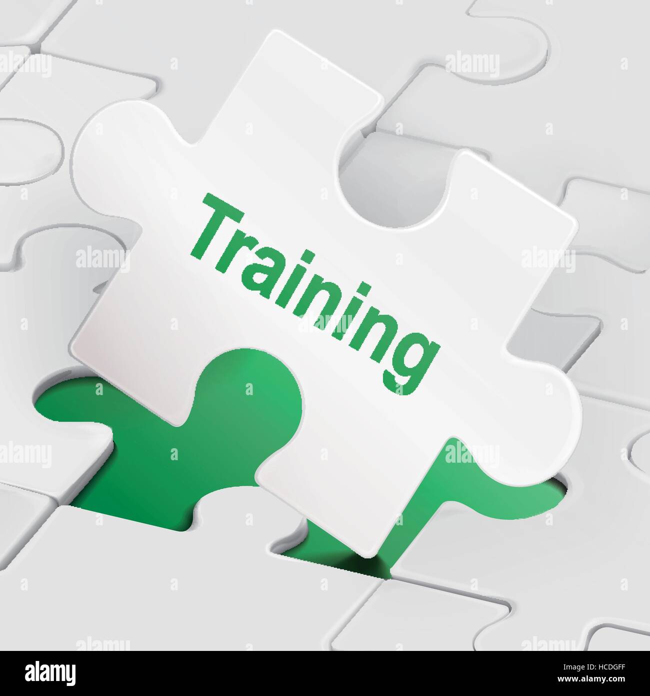 training word on white puzzle pieces background Stock Vector Image ...