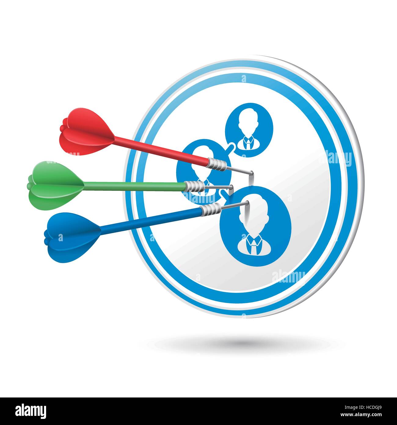 customer satisfaction concept target with darts hitting on it over ...