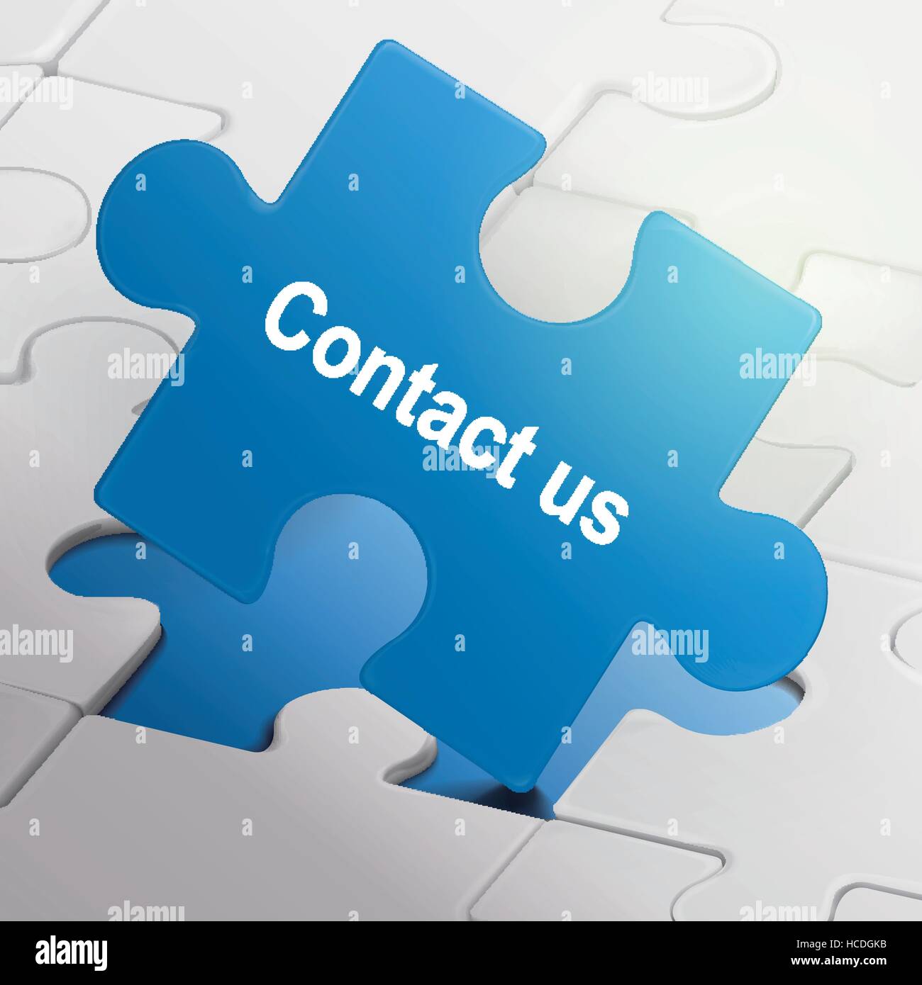 contact us word on blue puzzle pieces background Stock Vector Image ...