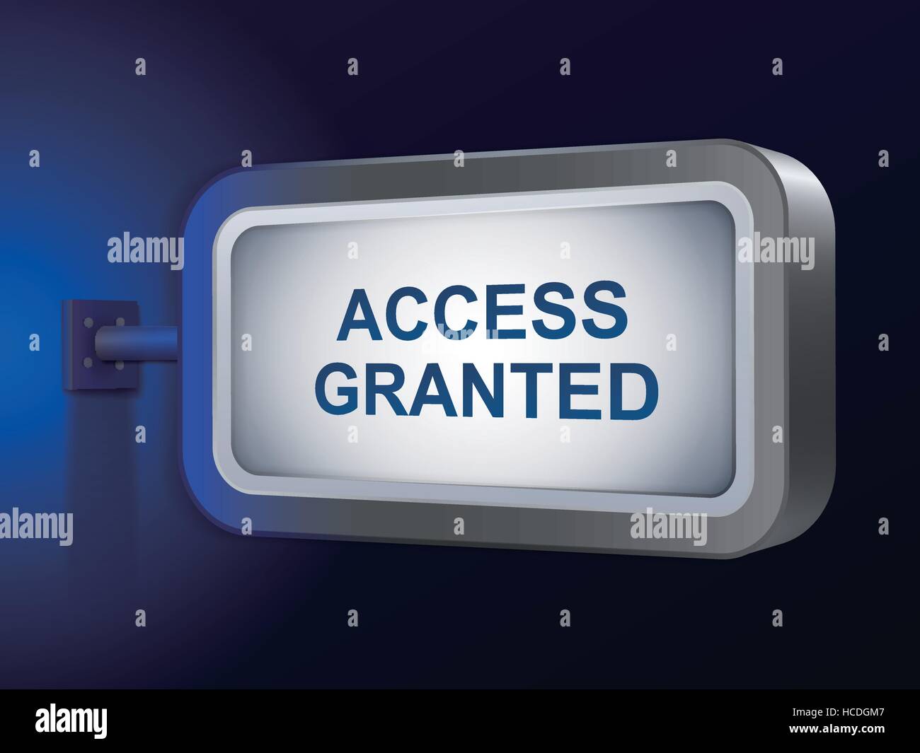 access granted words on billboard over blue background Stock Vector ...