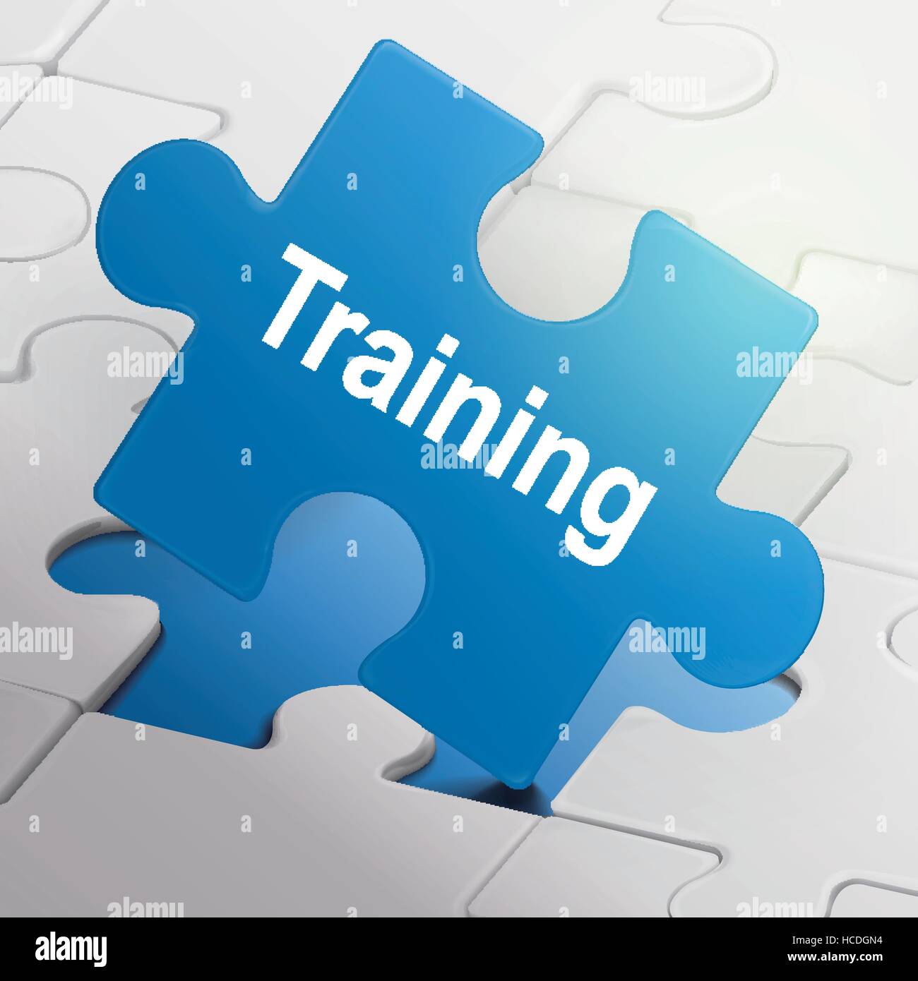 training word on blue puzzle pieces background Stock Vector Image & Art ...