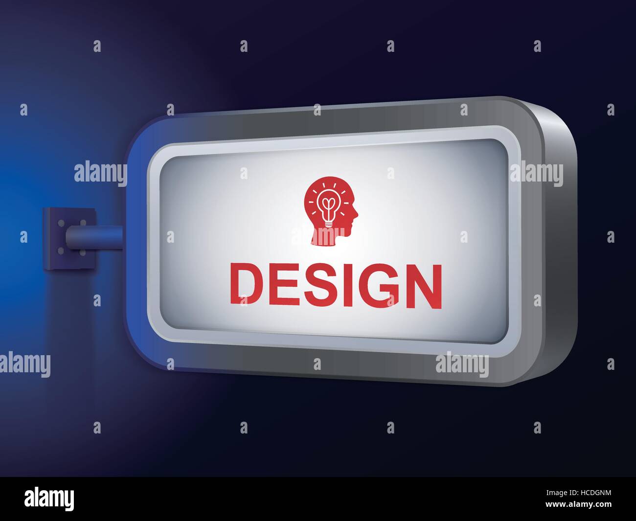 design word on billboard over blue background Stock Vector Image & Art ...