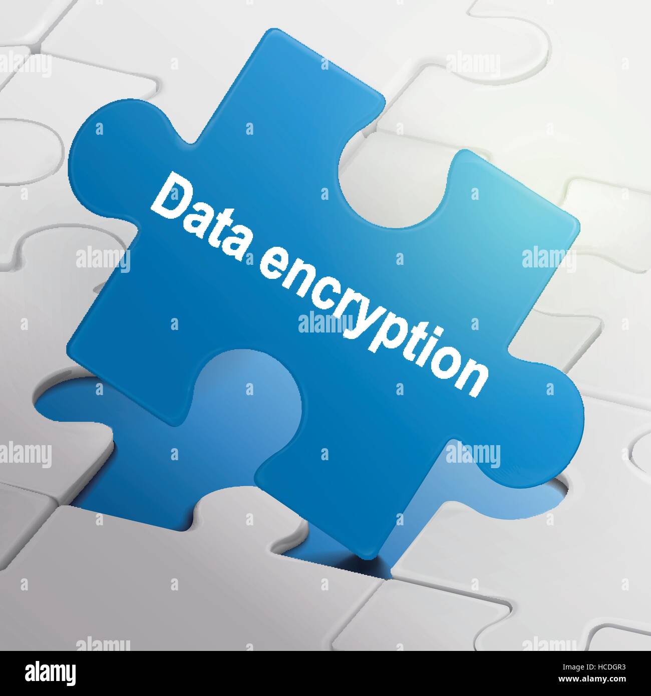 data encryption on blue puzzle pieces background Stock Vector Image ...