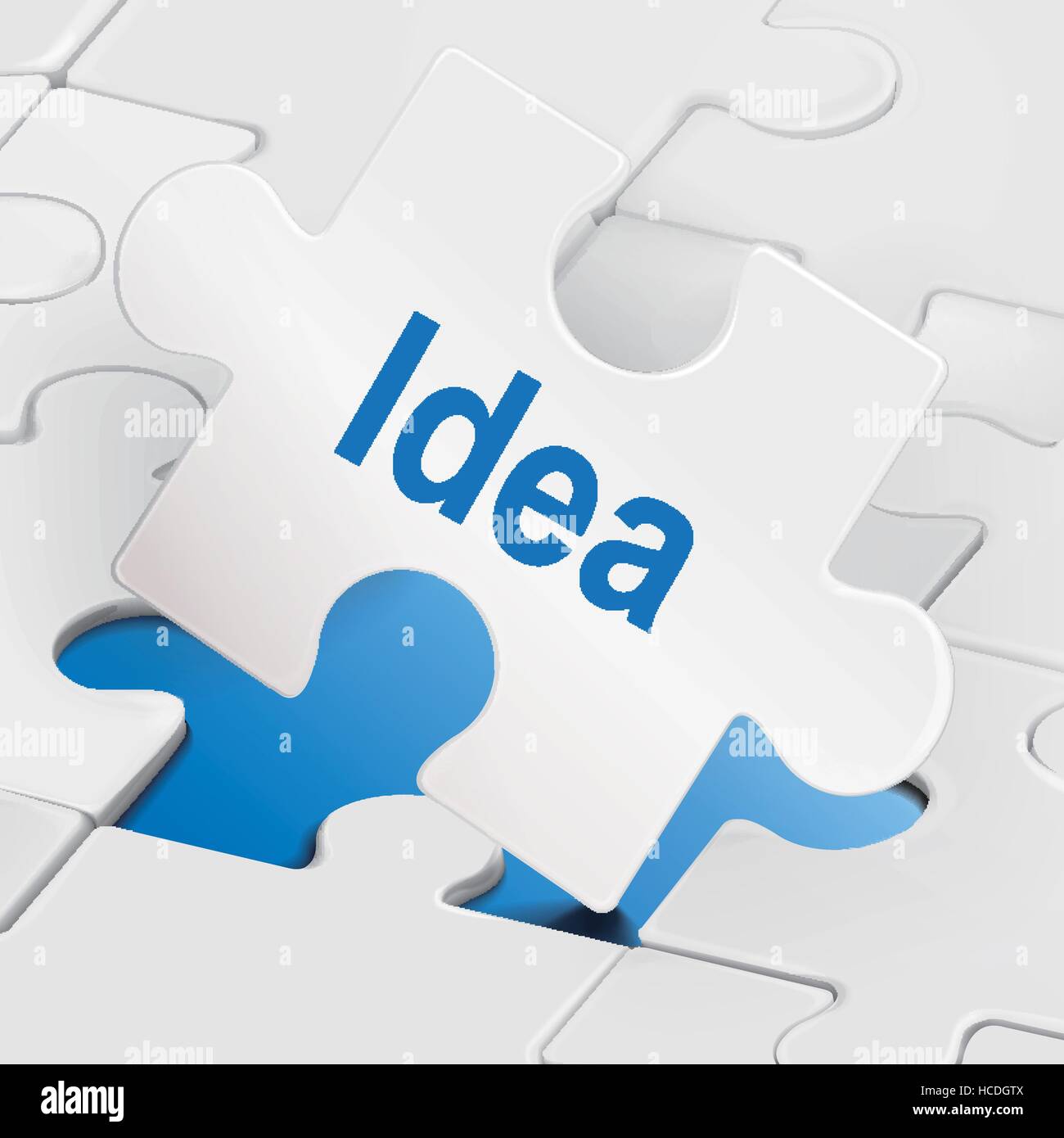 idea word on white puzzle pieces background Stock Vector Image & Art ...
