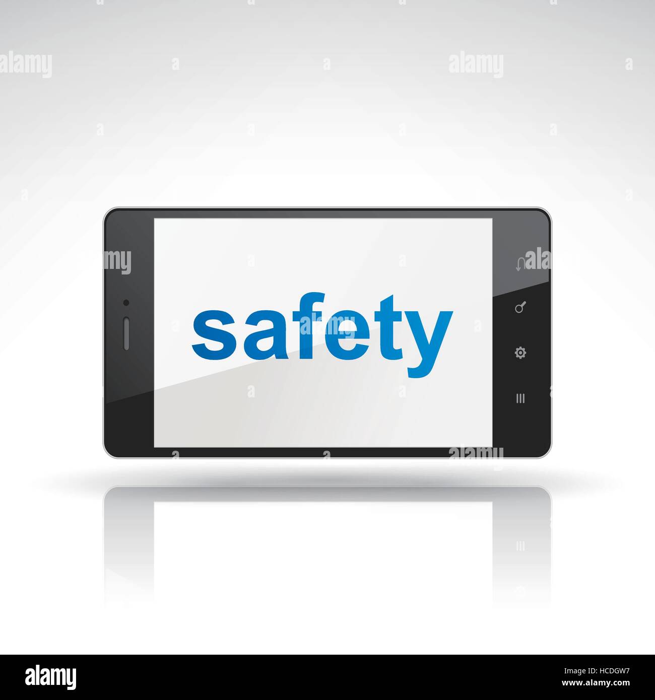 safety word on mobile phone isolated on white Stock Vector Image & Art ...