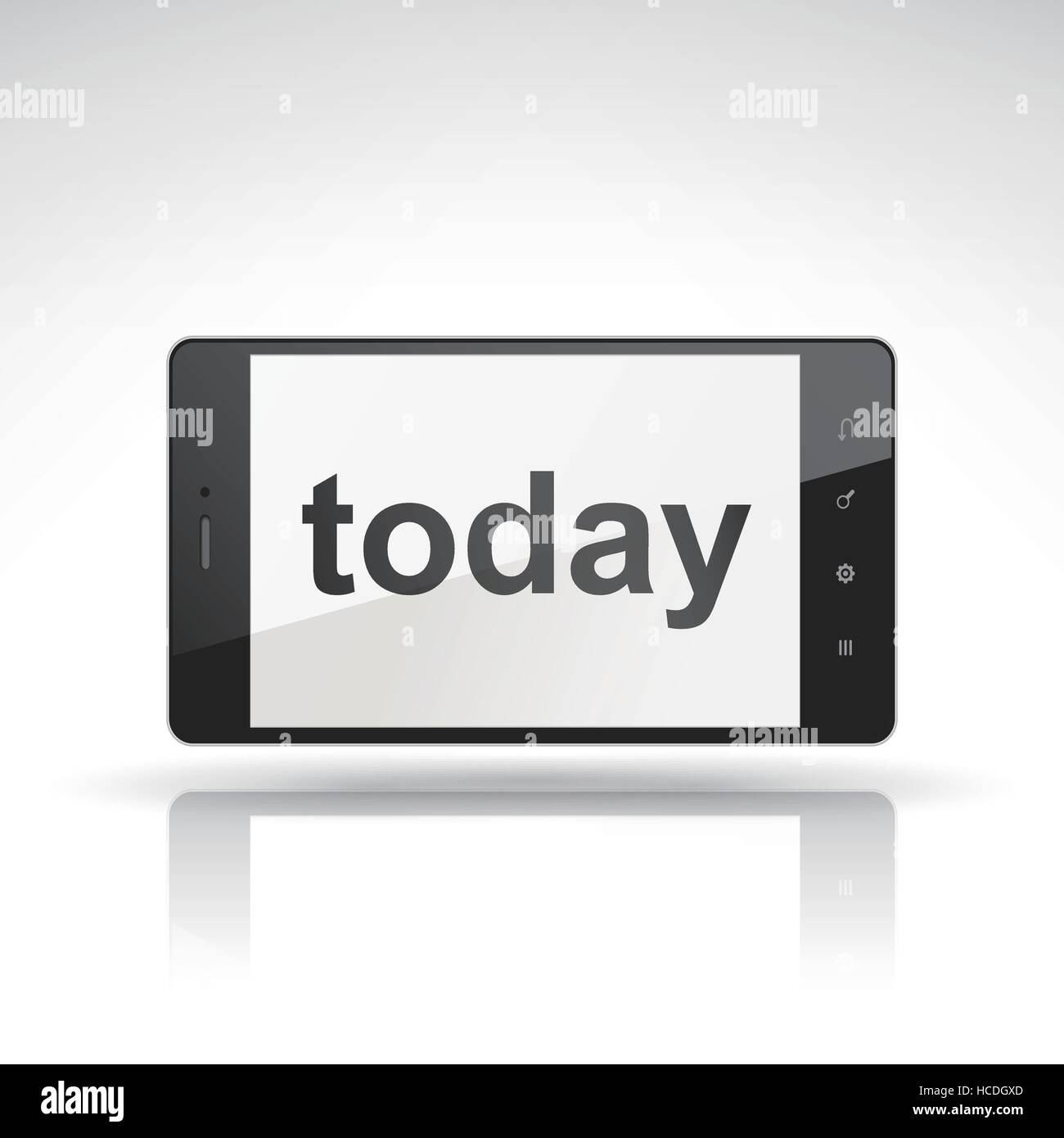 today word on mobile phone isolated on white Stock Vector Image & Art ...