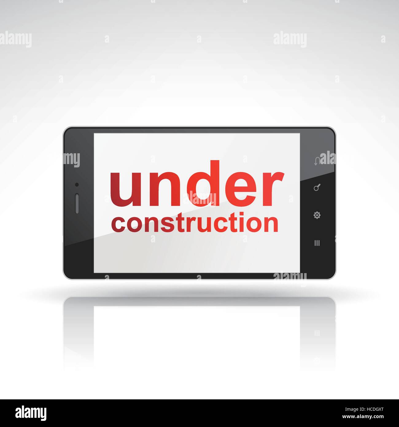 Under construction on white Stock Vector Images - Alamy