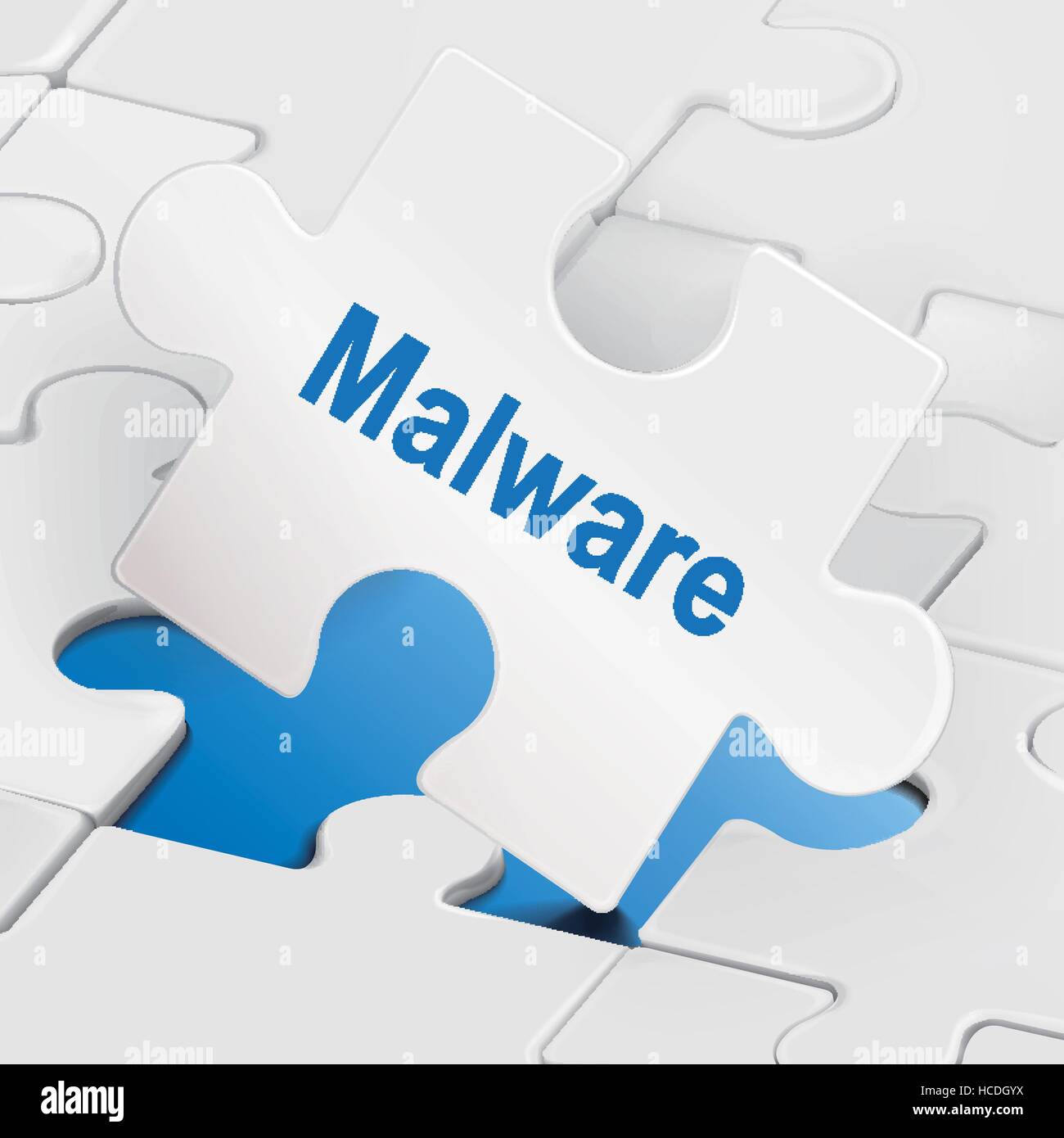 malware word on white puzzle pieces background Stock Vector Image & Art ...