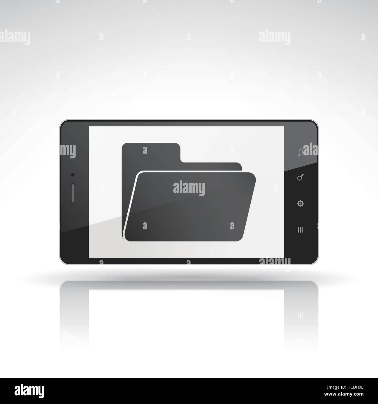 file icon on mobile phone isolated on white Stock Vector Image & Art ...