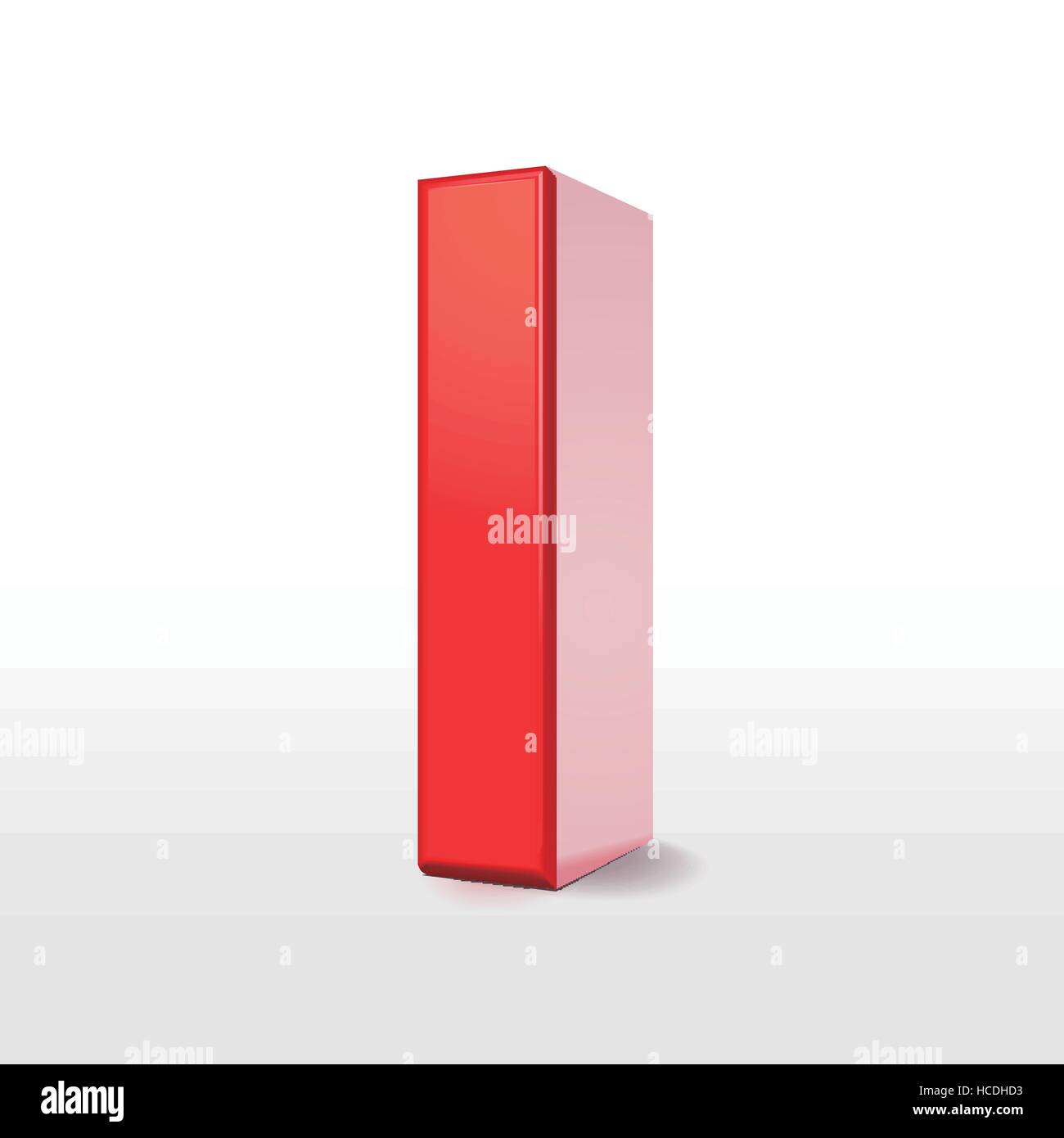 3d red letter I isolated on white background Stock Vector Image & Art ...