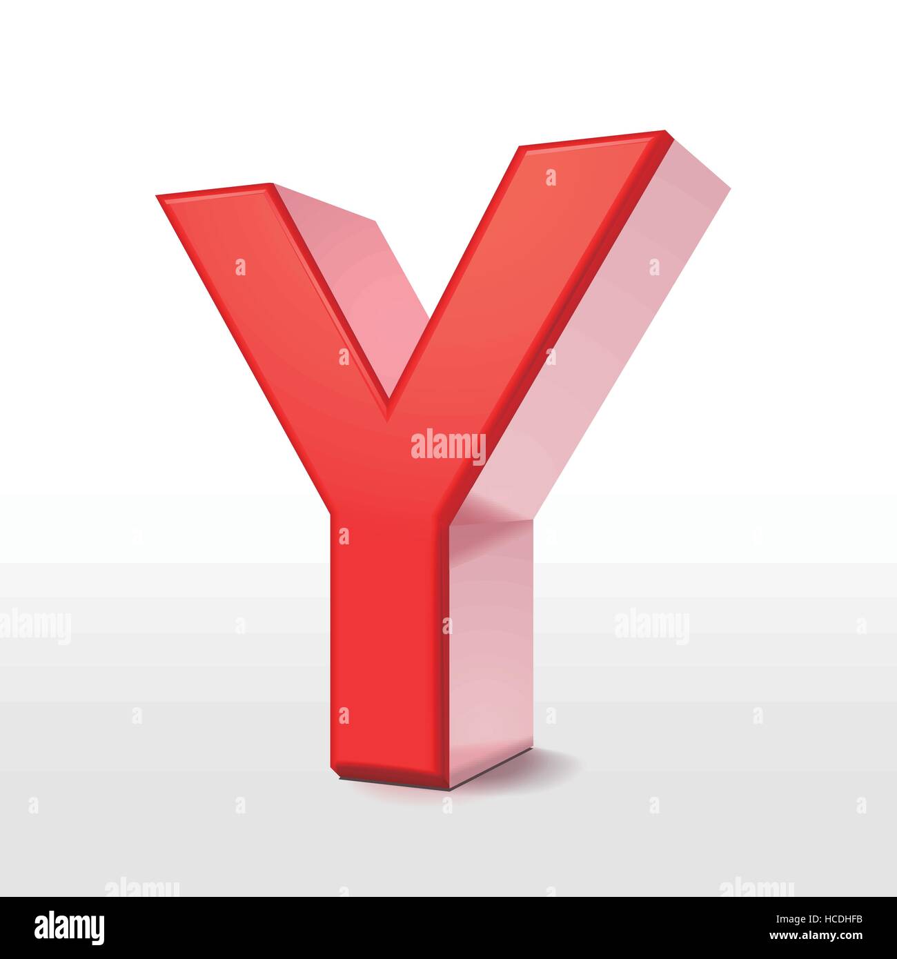 3d red letter Y isolated on white background Stock Vector Image & Art ...