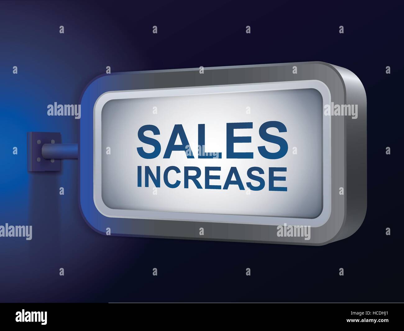 sales increase words on billboard over blue background Stock Vector ...