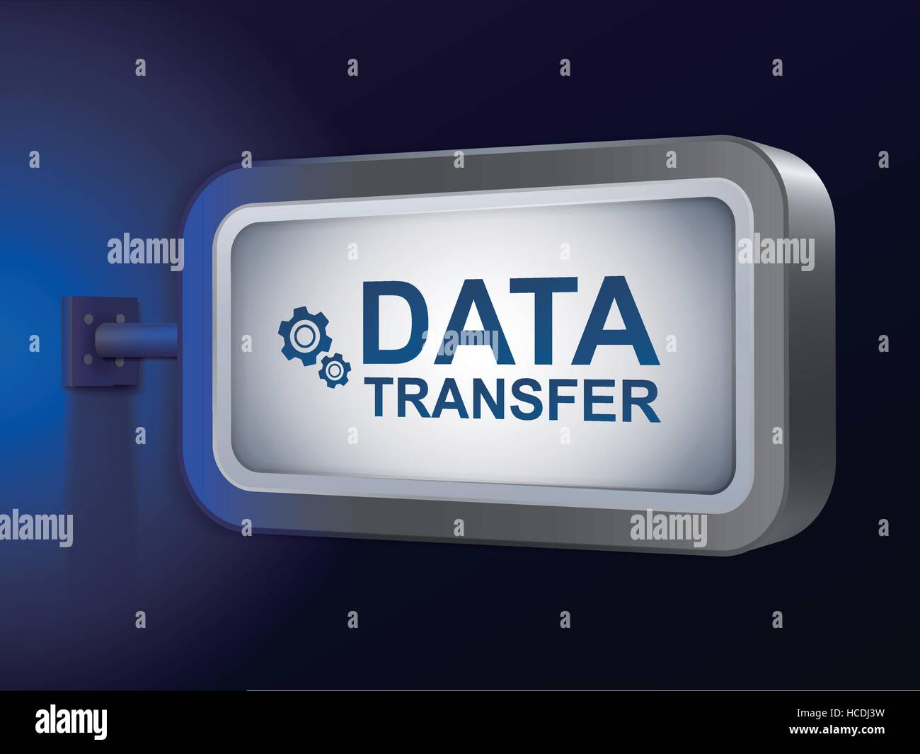 data transfer words on billboard over blue background Stock Vector ...