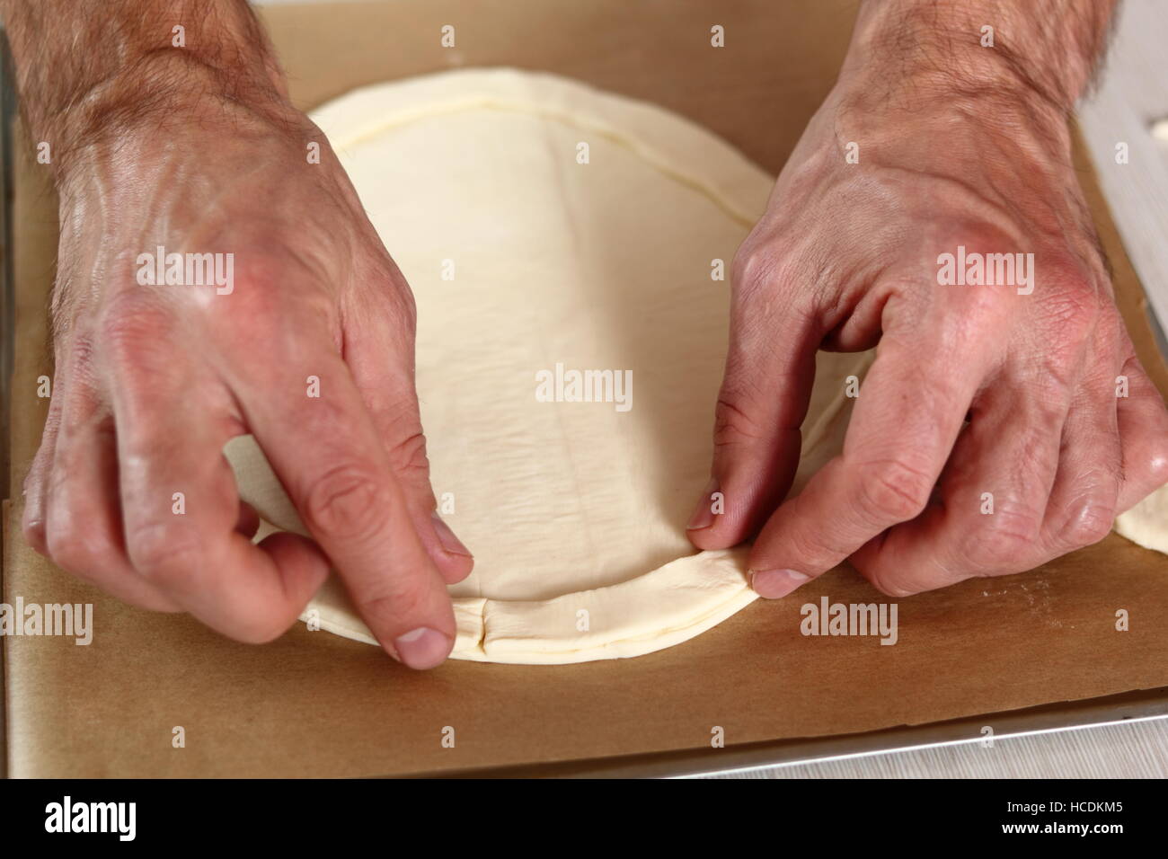 Place Strip of Puff Pastry around Rim of Puff Pastry Base. Making ...