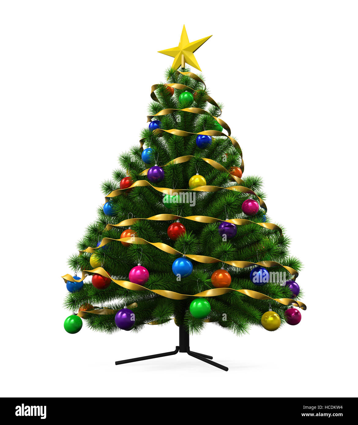 Decorated Christmas Tree Stock Photo - Alamy
