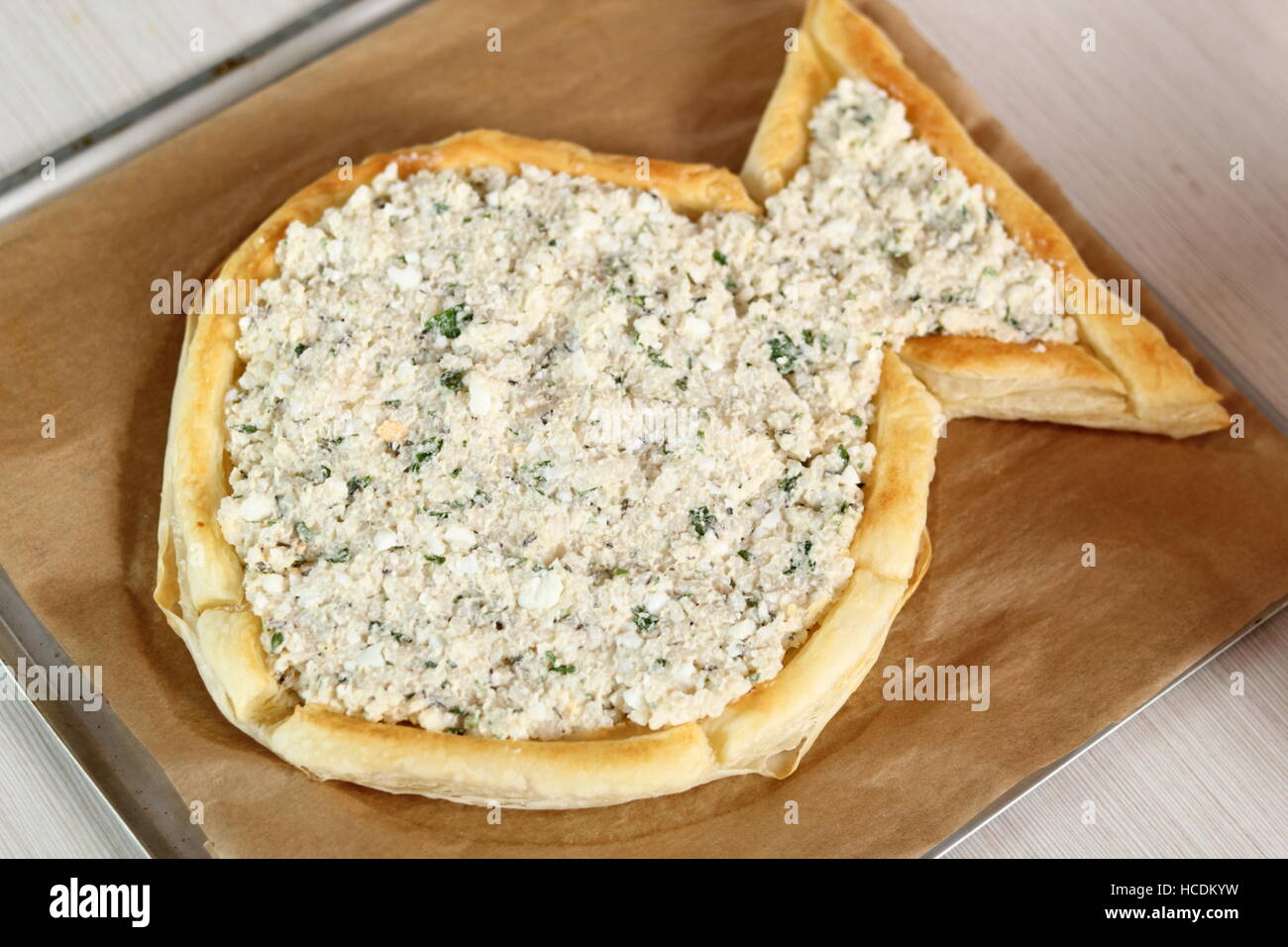 Place filling on prepared pastry. Making Salmon in Puff Pastry Series ...
