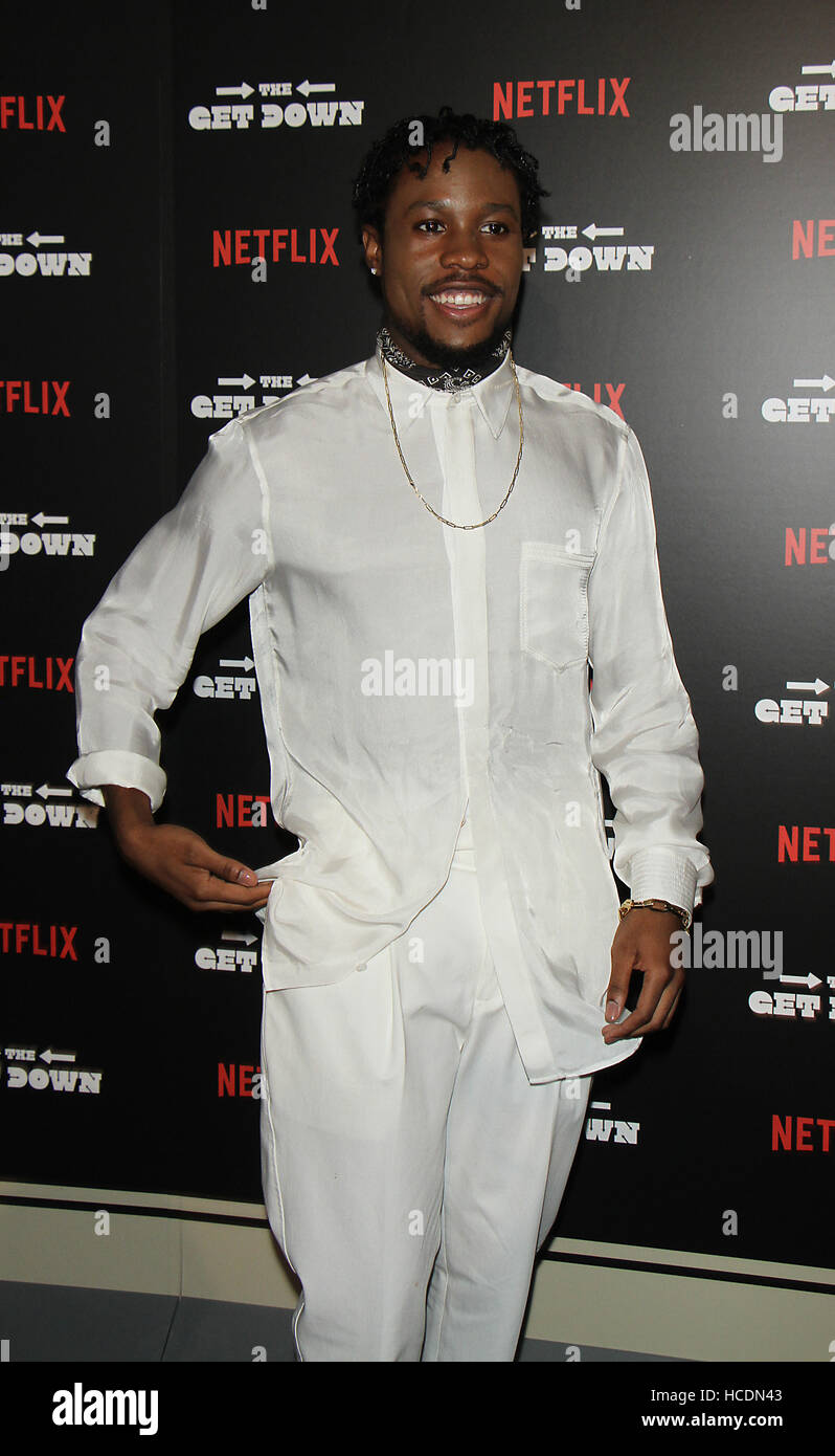 Shameik Moore attending the New York premiere of 'The Get Down', a ...