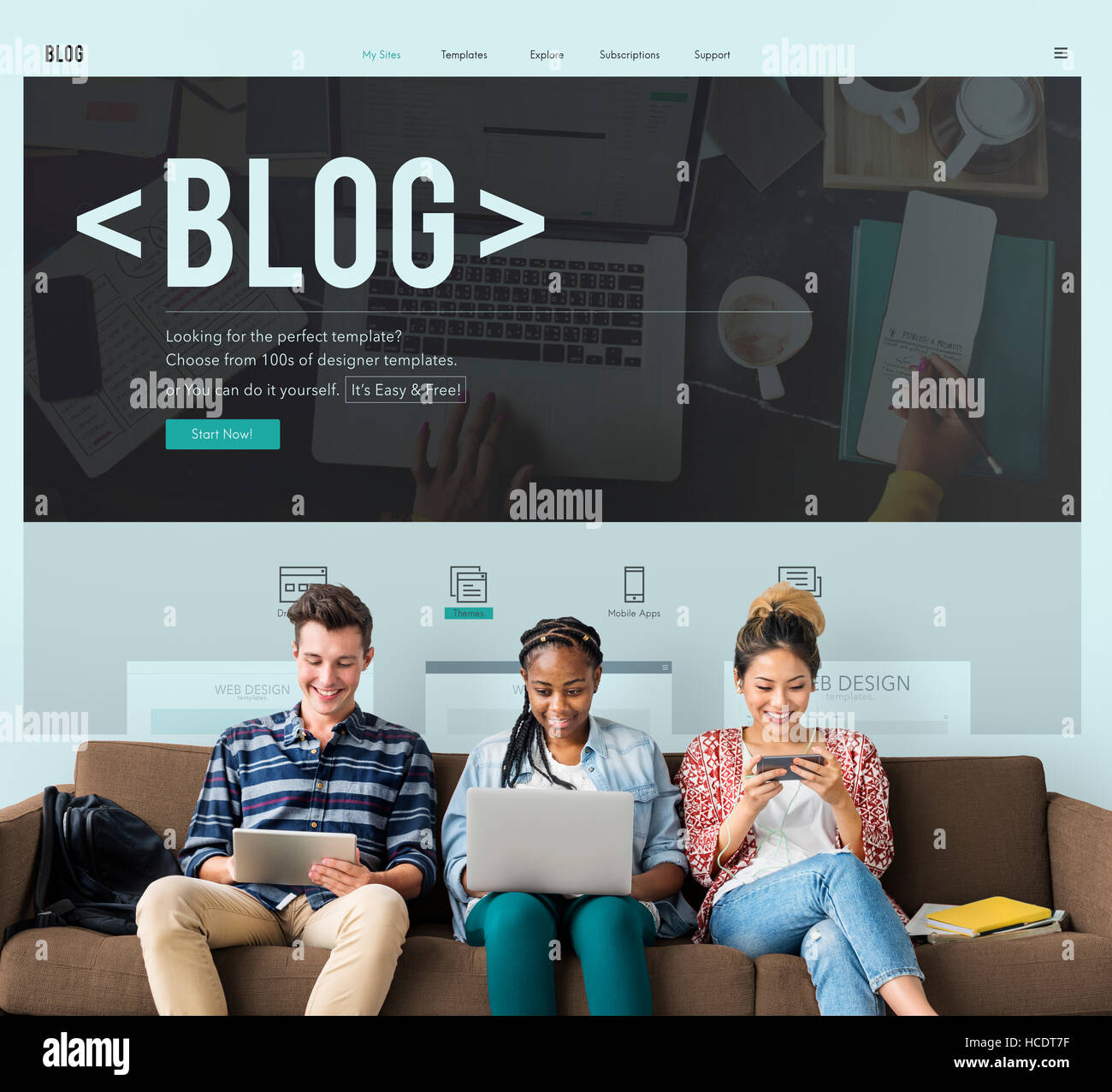 Blog Web Design Ideas Programming Software Template Interface Concept ...