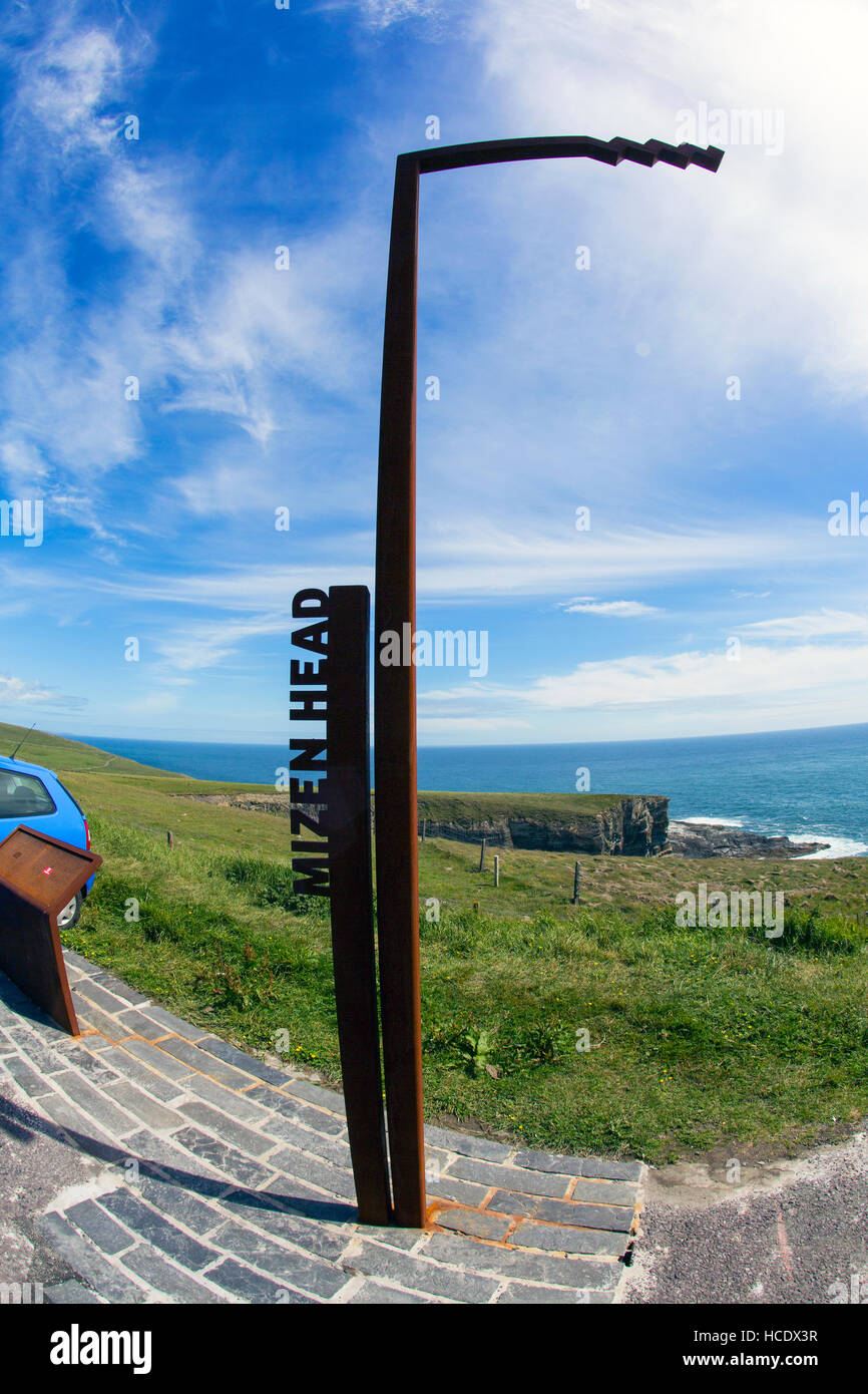 wild atlantic way sign mizen head Stock Photo - Alamy