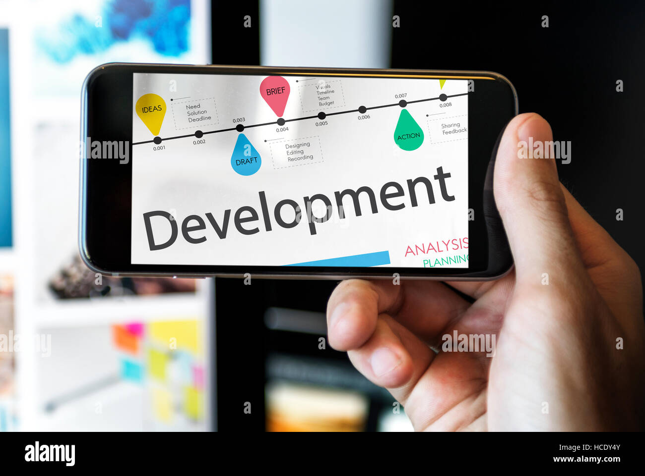 Timeline Process Progress Development Concept Stock Photo - Alamy