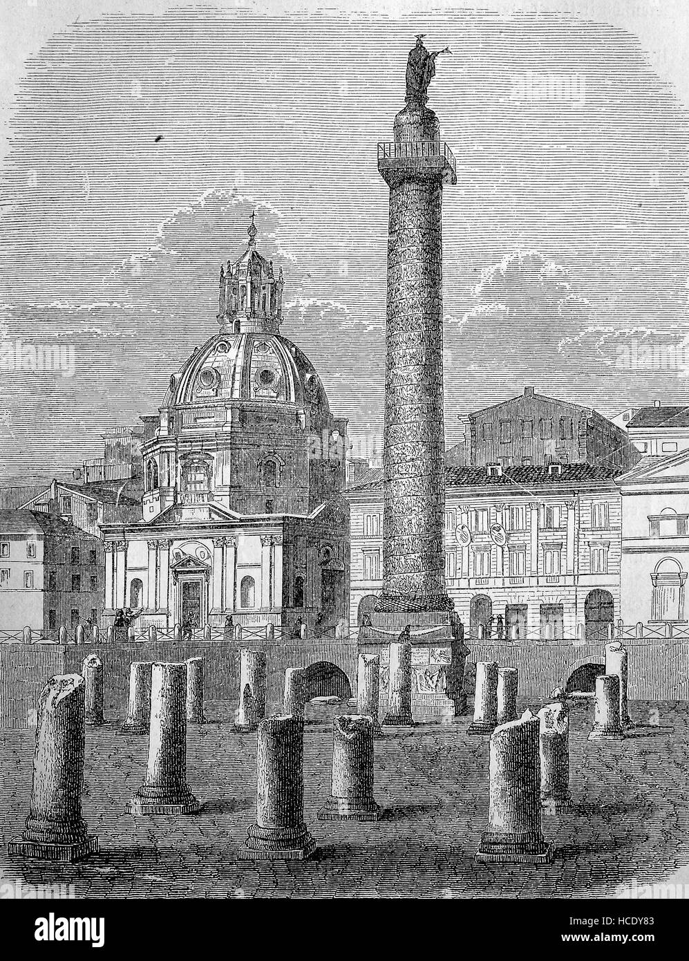 Trajan's Column, Colonna Traiana, a Roman triumphal column in Rome ...