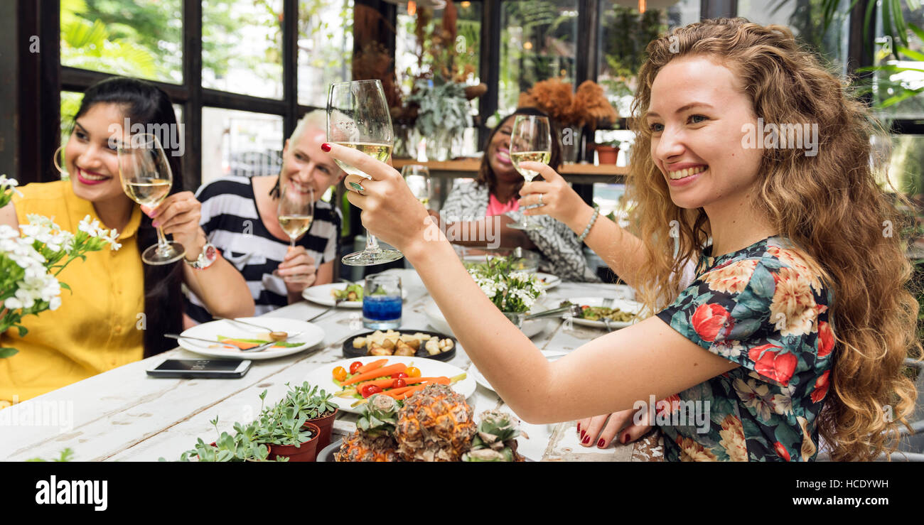 Women Communication Dinner Together Concept Stock Photo - Alamy
