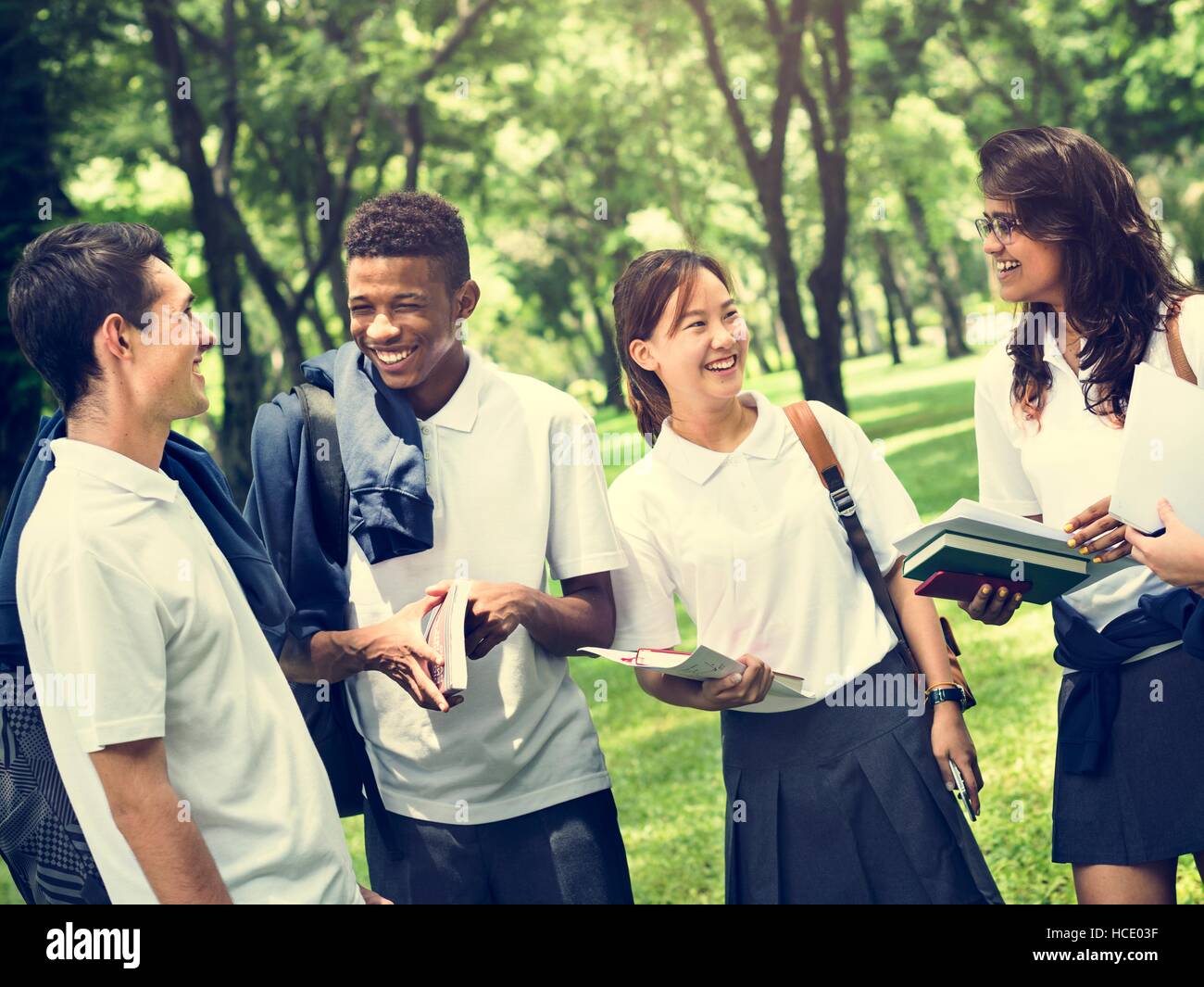 Student Study Uniform Book College Book Teen Concept Stock Photo - Alamy
