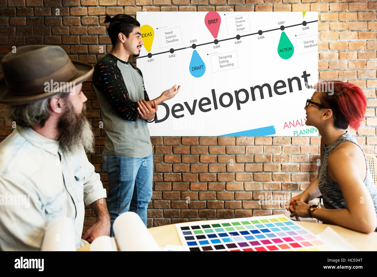 Timeline Process Progress Development Concept Stock Photo - Alamy