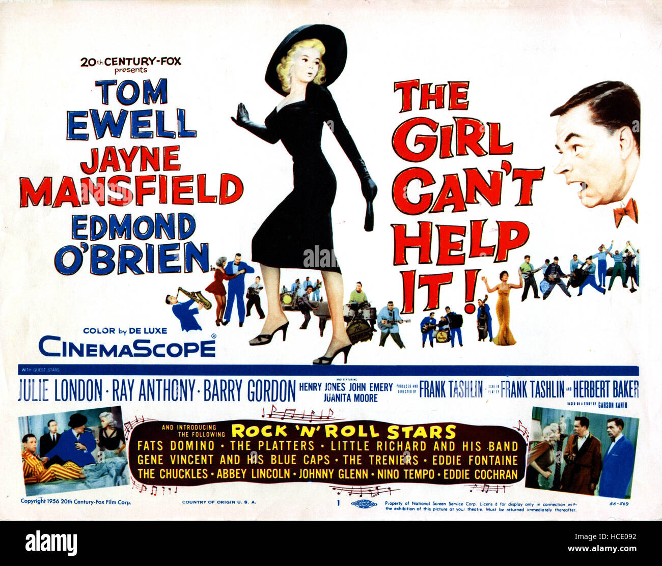 The Girl Cant Help It Us Poster Art Jayne Mansfield Tom Ewell