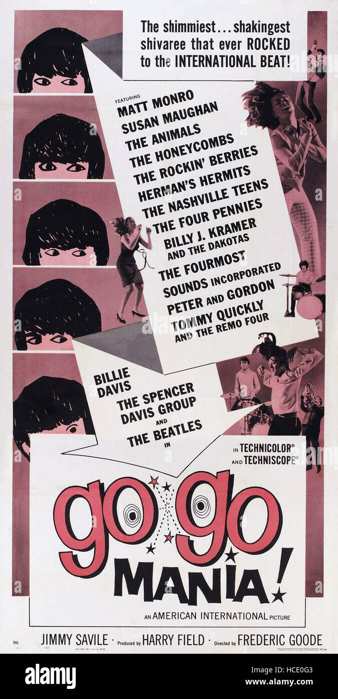 GO GO MANIA, (aka POP GEAR), poster art, 1965 Stock Photo - Alamy