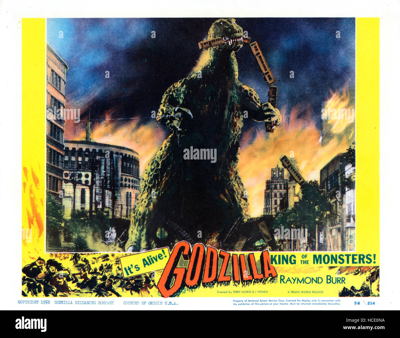 GODZILLA, KING OF THE MONSTERS!, lobbycard, 1956 Stock Photo - Alamy